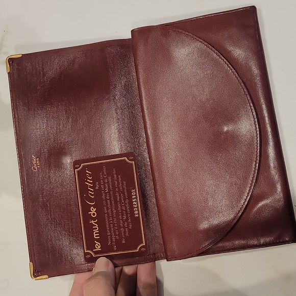 Cartier | Bags | Authentic Cartier Kisslock Wallet With Authenticity ...